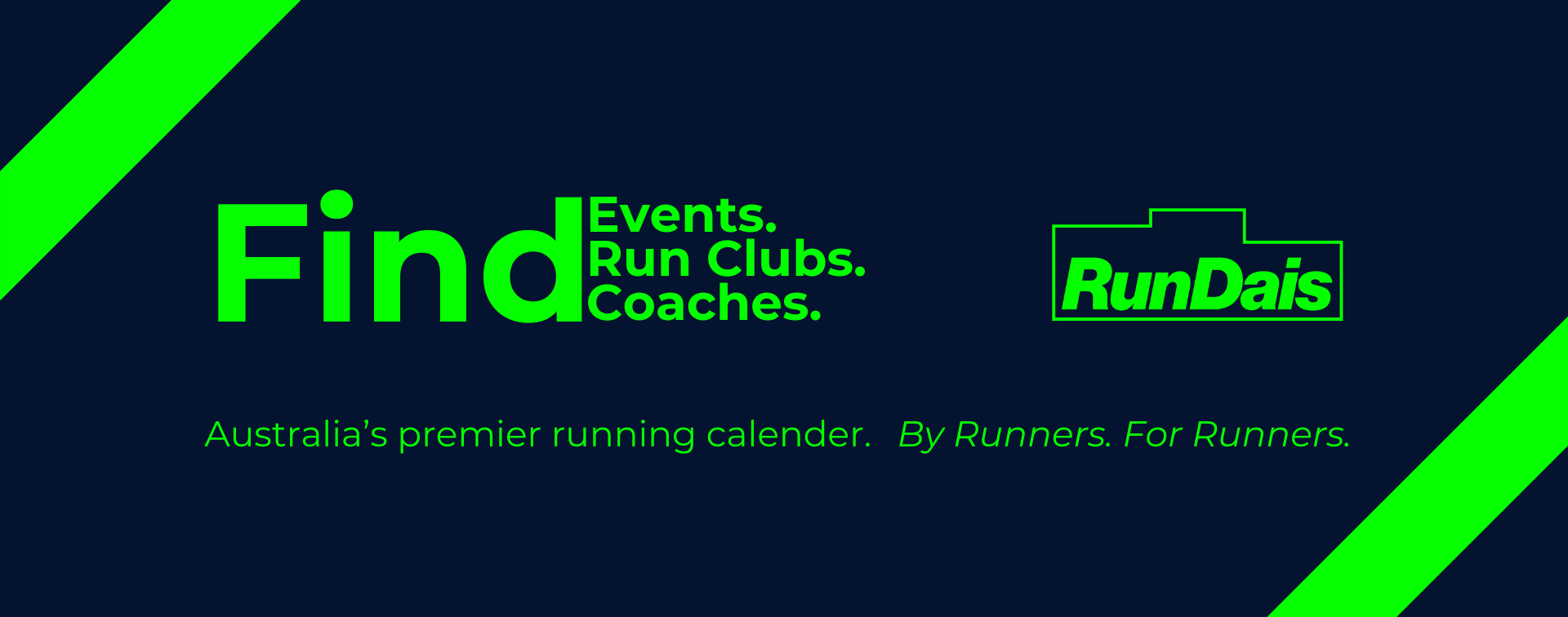The Running Event Calendar, Built by Runners, For Runners.